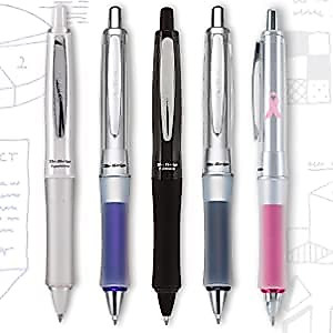 PILOT Dr. Grip FullBlack Refillable & Retractable Ballpoint Pen, Medium Point, Black Ink, 6 PACK