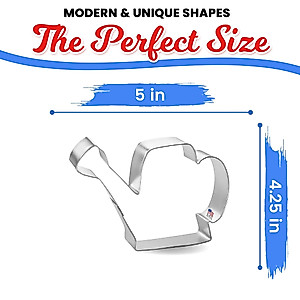 Watering Can Cookie Cutter 4.25 Inch - Made in the USA – Foose Cookie Cutters Tin Plated Steel Watering Can Cookie Mold