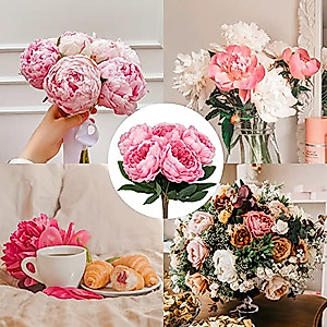 Softflame Artificial/Fake/Faux Flowers - Peony Hot Pink 6PCS for Wedding, Home, Party, Restaurant (850923)