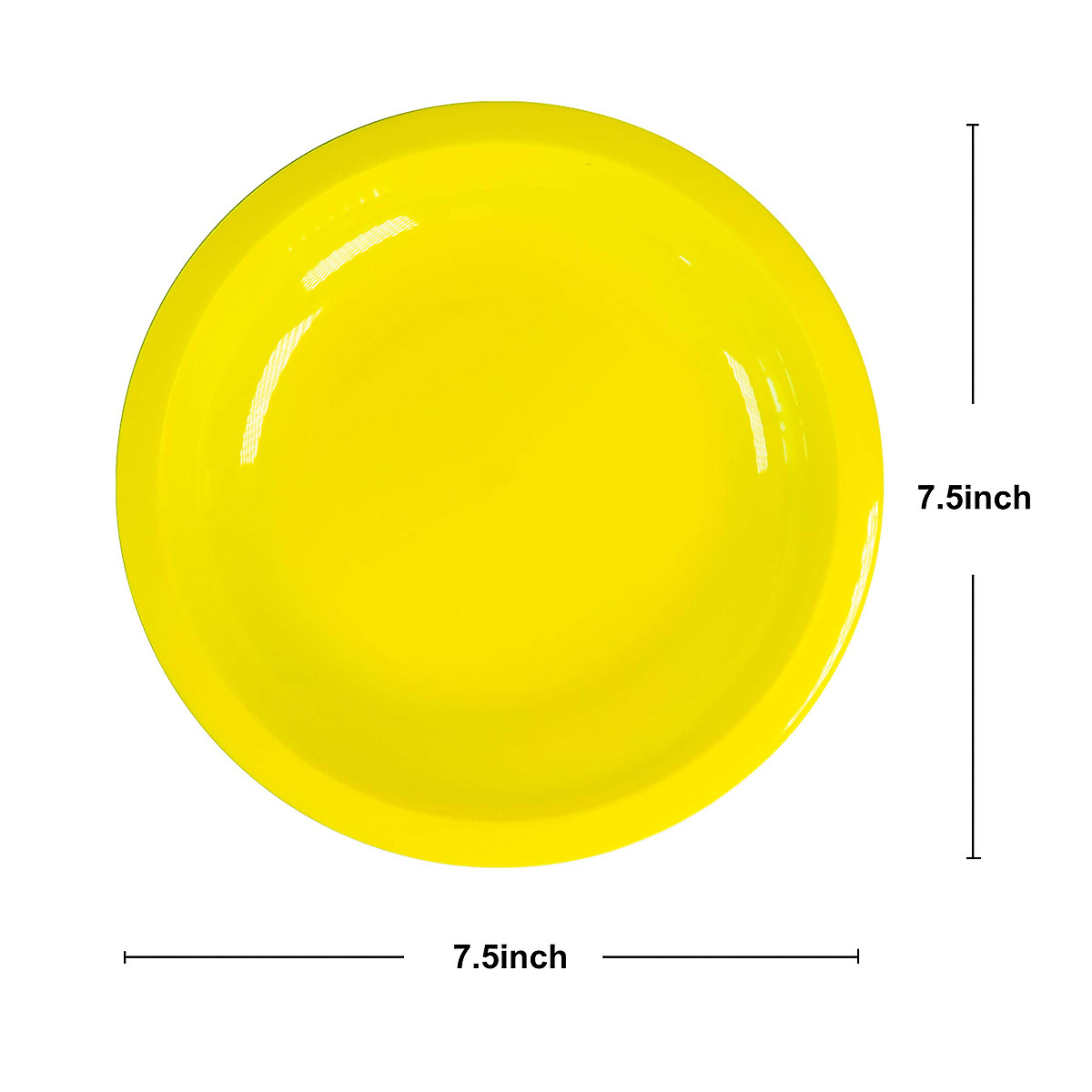 Youngever 7.5 Inch Plastic Plates, Small Kid Size, Kids Plates, Toddler Plates, Snack Plates, Microwave Safe, Dishwasher Safe, Set of 9 (Rainbow Colors)