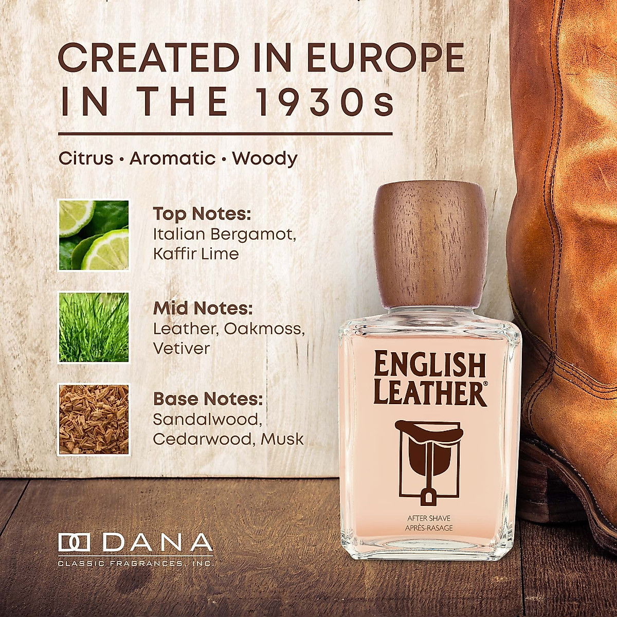 English Leather Aftershave Splash for Men by Dana