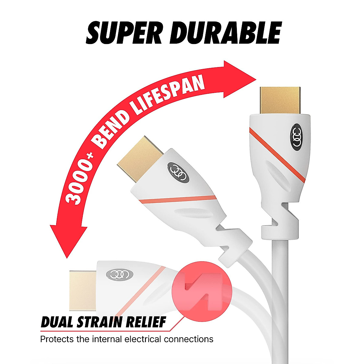 HDMI Cable 35 ft - 4K Resolution UHD 2.0b Ready - Supports Ethernet Ultra HDR Video HD Bandwidth 18Gbps - Audio Return Channel - 35 Feet (10.6 Meters) High Speed HDMI Cable