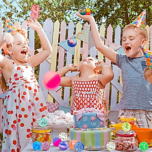 Ecoofor 24 Pieces Bouncy Balls 32mm Bounce Balls 6 Styles High Bouncing Balls Toys for Kids Party Favors Birthdays Gift Classroom
