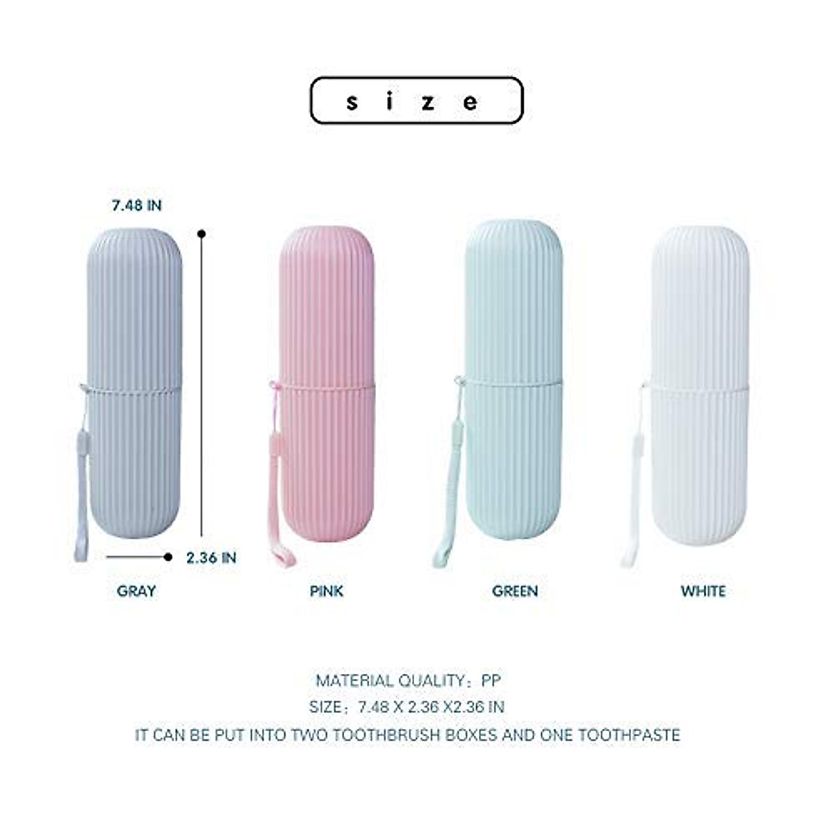 Travel Toothbrush Holder Case Set Kids Women Men Portable Toothbrush Case Travel Container Toothbrush Holders With Picking Sling Gargle Cup Toothbrush Protector Storage Traveling Camping Business Trip