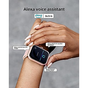 Parsonver Smart Watch for Women, Answer/Make Calls, Alexa Built-in, 1.8" HD Touch Screen Fitness Tracker 100+ Sports Modes IP68 Waterproof, Heart Rate Blood Oxygen Sleep Monitor for Android iOS, GOP01