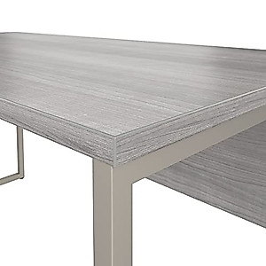 Bush Business Furniture Hybrid Computer Table Desk with Metal Legs, 60W x 30D, Platinum Gray