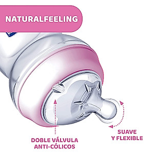 Natural Feeling Chicco Baby Bottle 250ml 2Mesi + Bimba