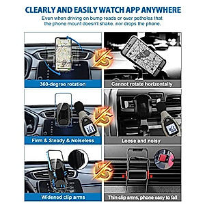 Cartist Car Phone Holder Mount Fit for Toyota RAV4 2019-2023 Accessories Adjustable Air Vent Mount Holder Cradle (ONLY Fit Danger Button Have Knob Dial) Compatiable with All Smartphones