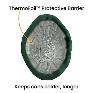 Sok It Can Sok Can Sleeve for Beer & Soda Insulated Neoprene Cover (Black & Gold Solar, 12oz Slim Can Sleeve)