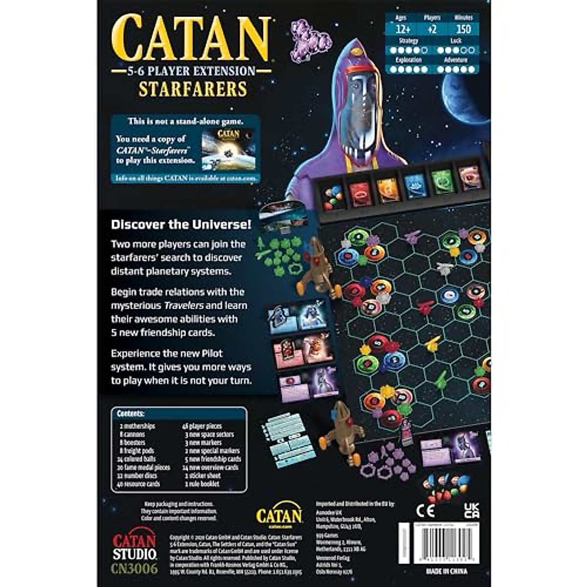 CATAN Starfarers Board Game Extension Allowing a Total of 5 to 6 Players for The CATAN Starfarers Board Game 2nd Ed.| Board Game for Adults and Family | Adventure Board Game | Made by Catan Studio