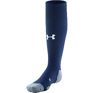 Under Armour Adult Team Over-The-Calf Socks, 1-Pair, Midnight Navy/Graphite/White, Medium