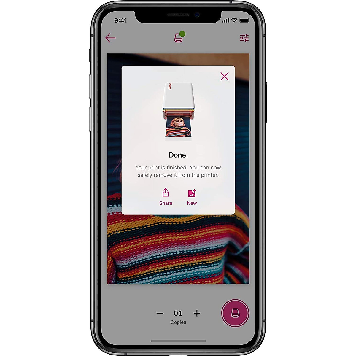 The Imaging World Polaroid Hi-Print - Bluetooth Connected 2x3 Pocket Phone Photo Printer with 2 Polaroid Hi·Print 2x3 Paper Cartridges (40 Sheets) Microfiber Cloth