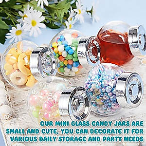 Umigy 60 Pieces Mini Glass Jars with Lids 1.7 oz Mini Candy Jars Tiny Mason Jars Small Glass Containers with Lids for Favors Wedding Gifts Spice Honey Sugar Scrub Herbs