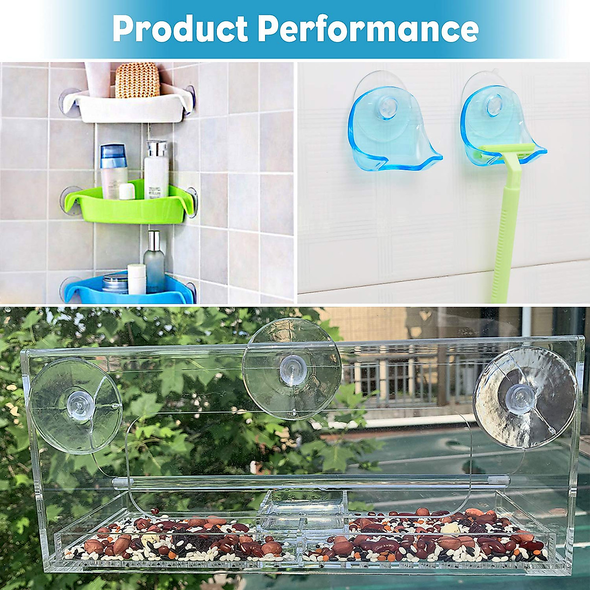 Pawfly 10 Pack Suction Cups 1.2 Inch, PVC Plastic Sucker Without Hooks for Home Kitchen Bathroom Organization Christmas Decoration Window