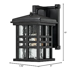 Westinghouse 6204500 Caliste 1 Light Outdoor Wall Lantern with Dusk to Dawn Sensor, Textured Black