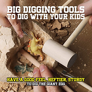 XXTOYS Dino Egg Dig Kit, Unearth Jumbo Dino Egg with 12 Different Dinosaur Toys - Educational Science STEM Toys for Kids 5-7, Dinosaur Eggs Toys Easter Gifts for Boys & Girls