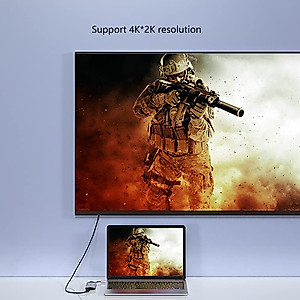 Port Expander USB C Docking Station 8-in-1 USB C Hub Adapter Aluminum Shell (4K HDMI, 3 USB3.0, SD/TF Card Reader, 60W PD, Ethernet Port USB Splitter