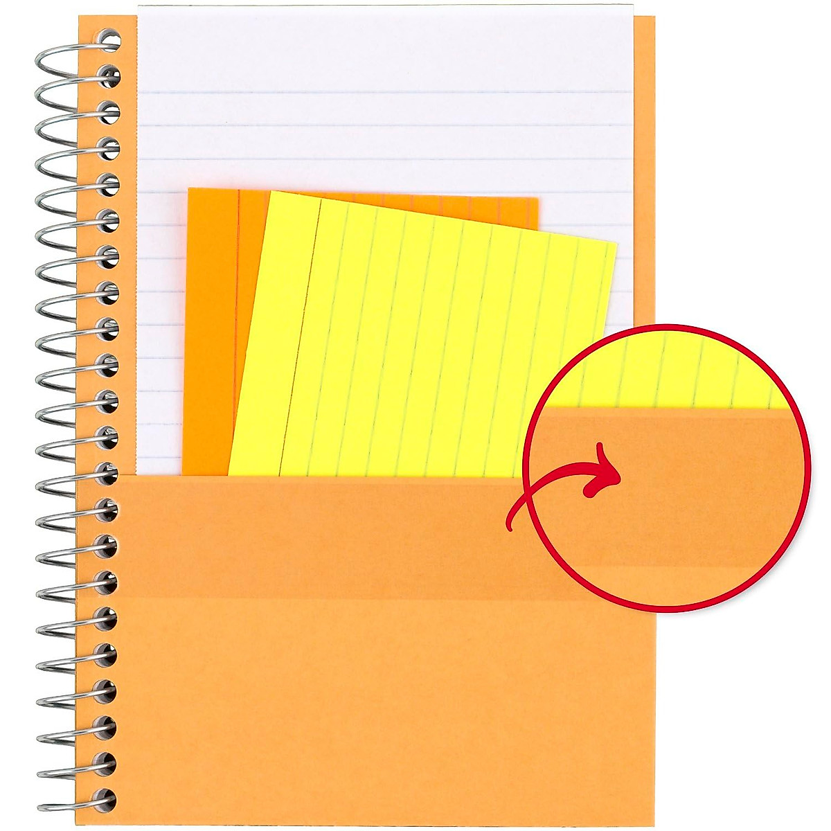 Five Star Personal Spiral Notebook, 1 Subject, College Ruled Paper, 7" x 4-3/8", Small Size, 100 Sheets, Black (73969)