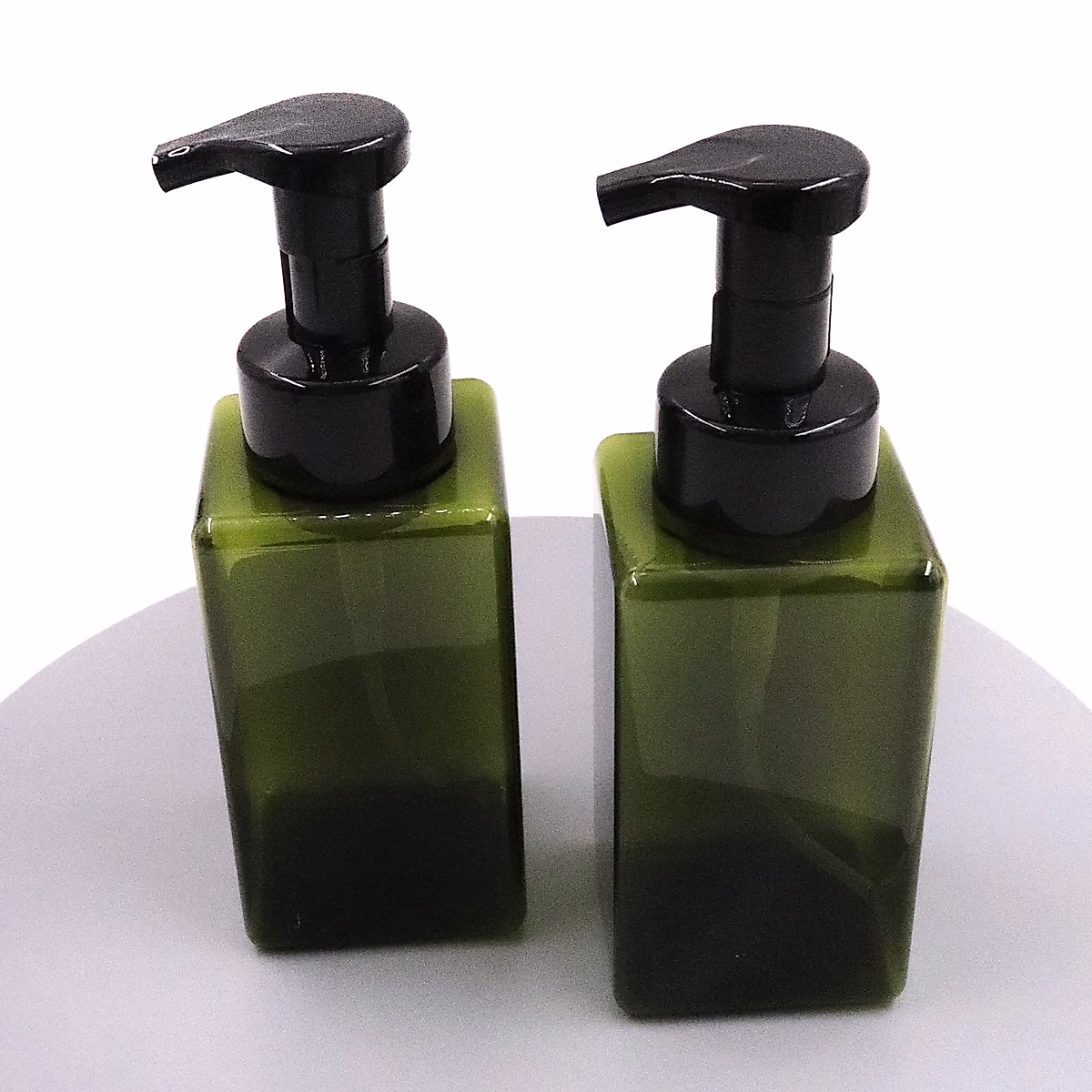 Herb Life 2 PCS Foaming Soap Dispenser, Refillable Foam Liquid Hand Soap Empty Plastic Pump Bottle Container for Bathroom Vanities, Kitchen Sink, Hospital, Clinic (17oz)