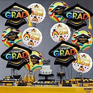 KatchOn, Mylar Graduation Balloons Set - Pack of 12 | Big, 29 Inch, Graduation Cap Balloon, 2024 Graduation Party Decorations | Congrats Grad Balloon, Kindergarten Graduation Decorations Class of 2024