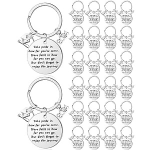 Sasylvia Graduation Keychain 2024 Bulk Inspirational Graduation Gift Keychain 2024 Class Keychains Gifts Motivational(24 Pcs)