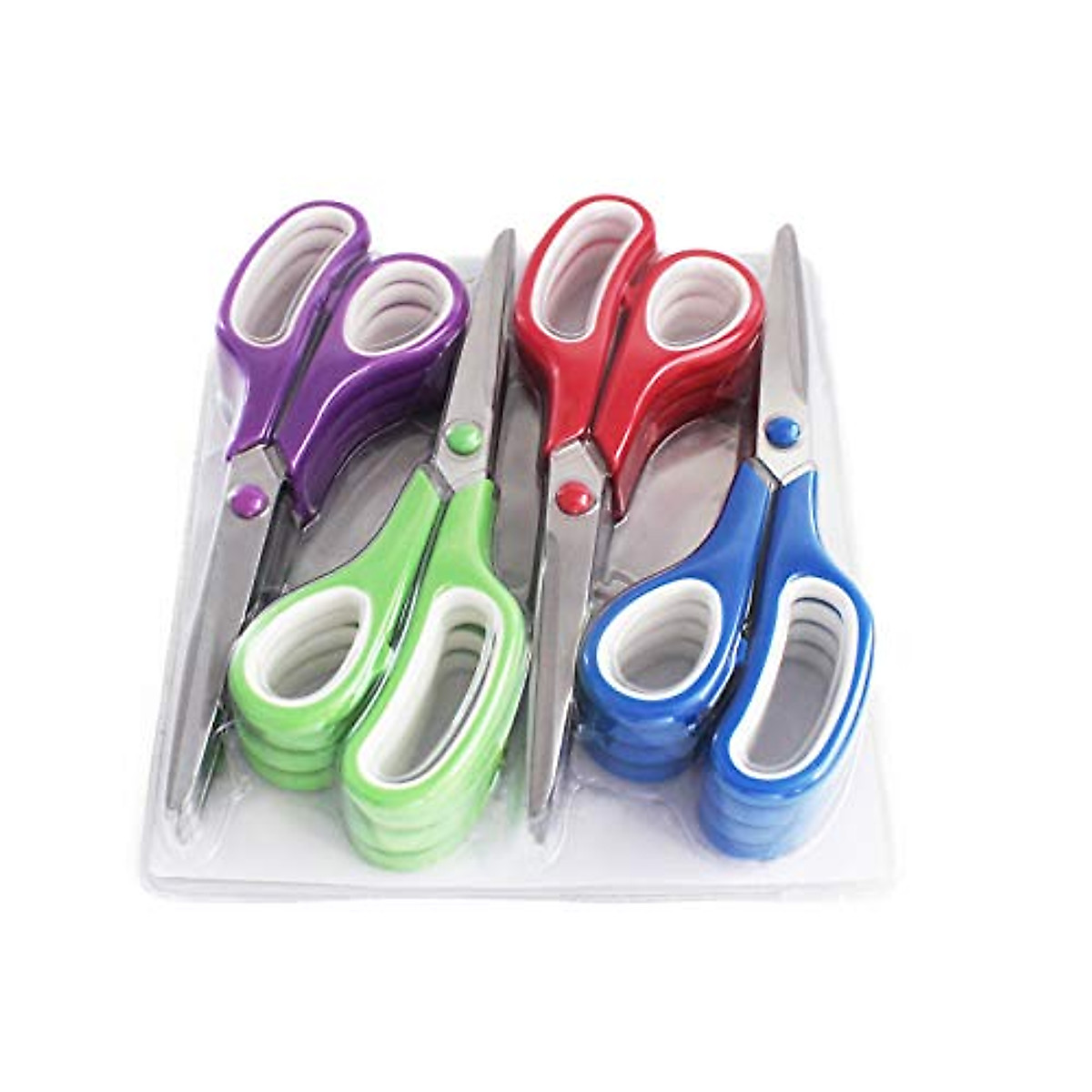 S & E TEACHER'S EDITION 8.5 Inch Scissors 16Pcs, Stainless Steel Sharp Blade, Comfort-Grip Handles, Pack of 16.