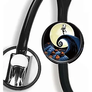 Under The Moon Stethoscope Tag Personalized,Nurse Doctor Stethoscope ID Tag Customized, Medical Stethoscope Name Tag