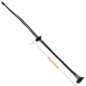 (2-Pack) COMeap SATA Power Cable for Lenovo Motherboard, ATX Mini 4 Pin to 2X Right-Angle SATA Hard Drive HDD Adapter 18-inch(46cm)