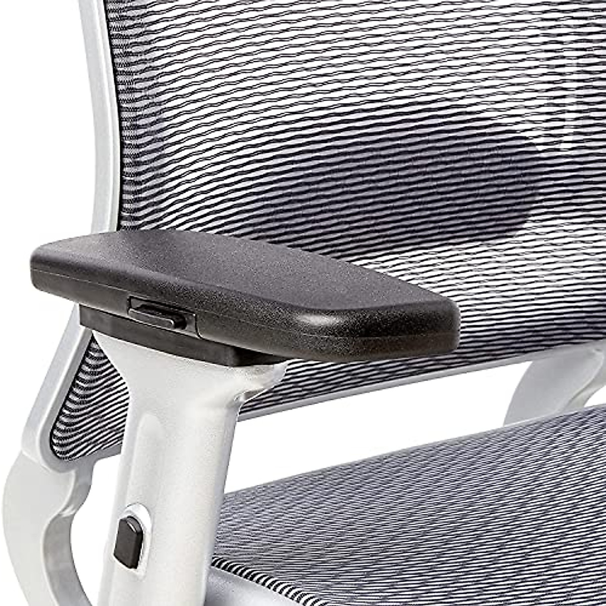 Space Seating 317 Series Executive Light Air Grid Office Chair with Breathable Mesh Back, Lumbar Support, 2-to-1 Synchro Tilt Control and Adjustable Tension, Platinum Finish