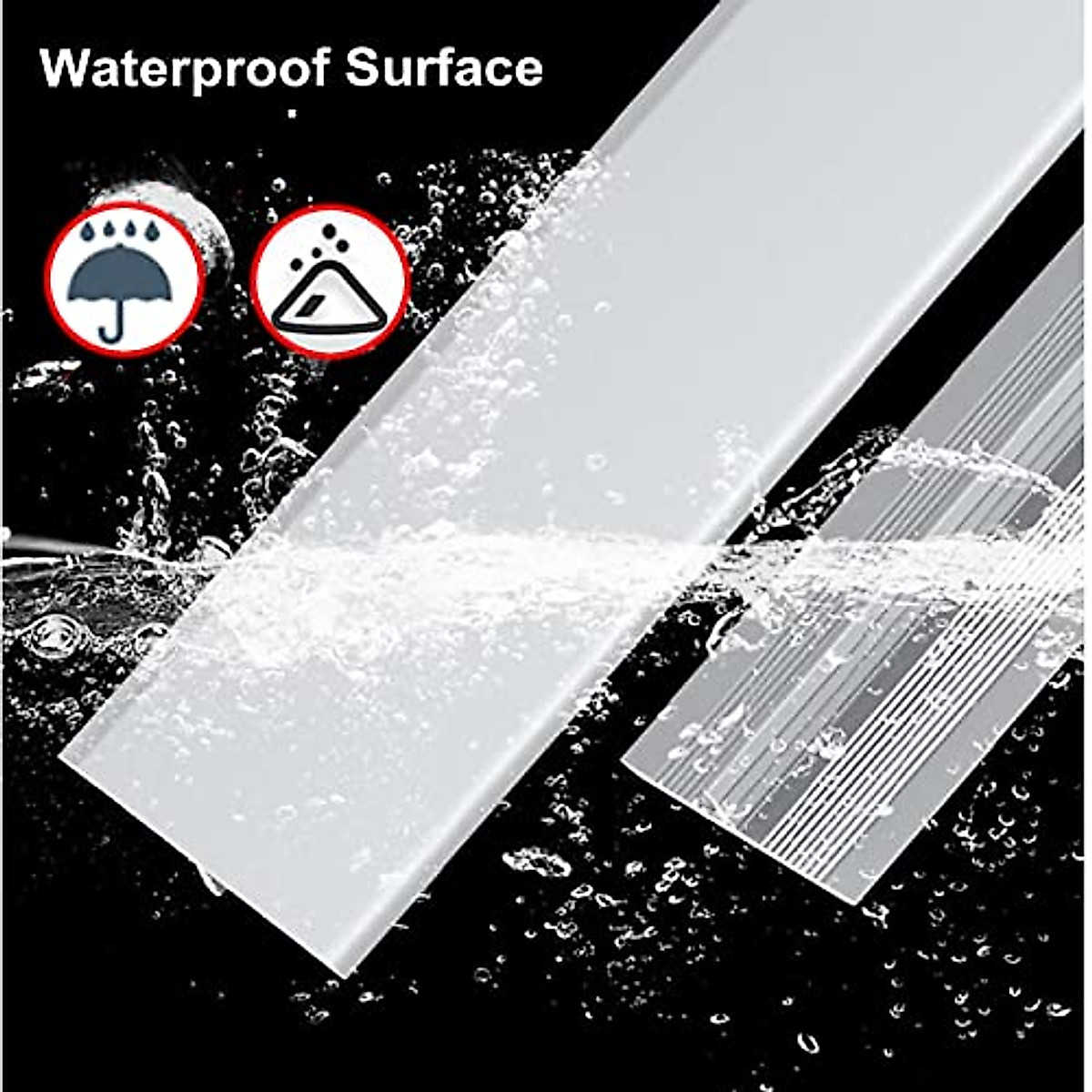 WDJBPSH Red Doorways Transition Strip, Tile to Wood Flooring Seam Binder/Flat Floor Cover, 3 Pcs T Molding Door Thresholds (Size : Width 1.5cm(0.59"))