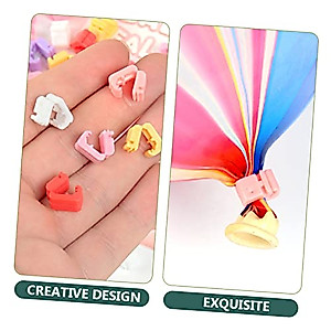 Amosfun 500 Pcs Balloon Seal Clip Balloon Rings Buckle Balloon Connector Clip Balloon Arch Clip Sports Balloons Sealing Balloon Clip Balloon Arch Folder Balloon Ties Arched Set Plastic