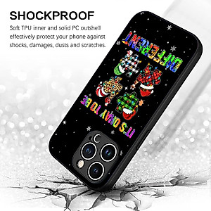 to Be Different Christmas Autism Awareness Puzzles Phone Case Compatible with iPhone 15 14 13 12 11 Pro Max|Samsung Galaxy S23 S22 S21 S20 FE|A14 A54 A53 A03S A13|Note 20 10|Z FLIP 3/4/5 Black