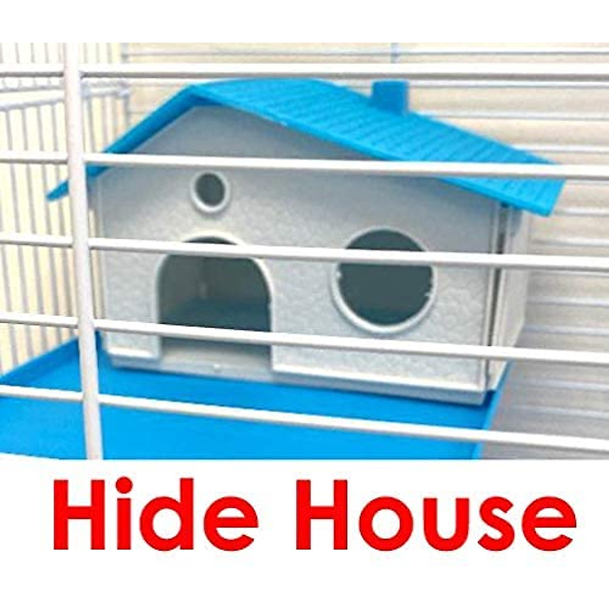 3-Floors Syrian Hamster Home House Rodent Gerbil Mouse Mice Rat Habitat Cage (19 x 12 x 15 H inches, Blue)