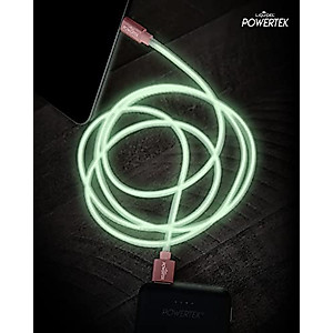 LIQUIPEL Powertek Glow MFi Certified Charger Compatible for Apple iPhone, iPad, 5ft Cable, Lightning to USB Cable Cord, Fast Charging Lightning Cable (Pink)