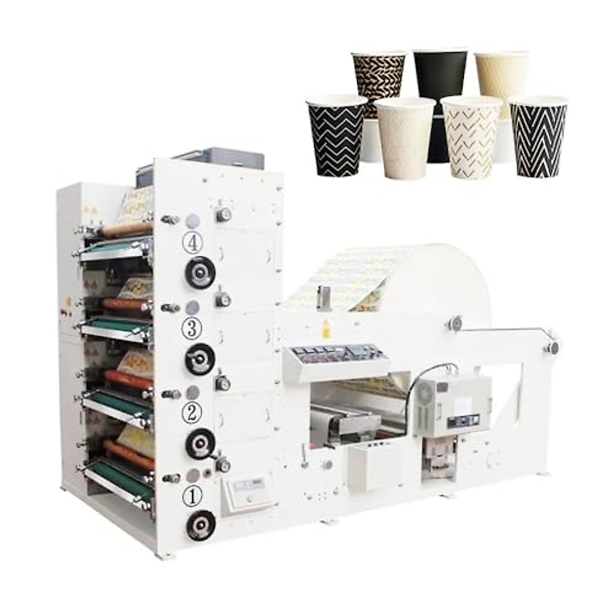 High Speed Automatic Multifunction Paper Roll Flexo Printing Machine for Paper Cup