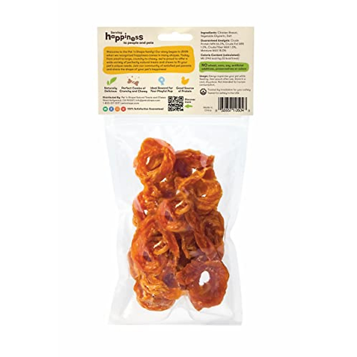 Pet 'n Shape Chik 'N Rings - All Natural Chicken Jerky Dog Treats, 4 oz