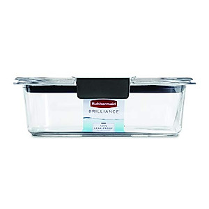 Rubbermaid Brilliance Food Storage Container, Medium, 3.2 Cup, Clear, 2-Pack (2025333)