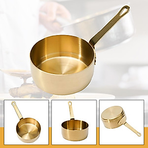 Mini Sauce Pan, Stainless Steel Sauce Pan Chocolate Melting Pot Mini Butter Coffee Milk Warmer Pot for Coffee Tea Soup Warming(Silver（60ML）)