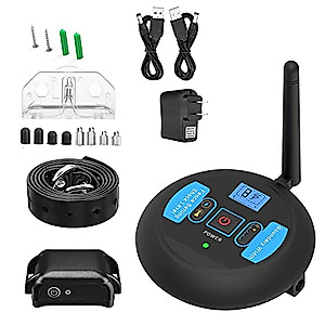 Moclever Wireless Dog Fence System Electric Dog Fence Automatic Trigger Pet Shock Containment Boundary,Adjustable Range Up to 722ft, IPX8 Waterproof Rechargeable Collar for Small Medium Large Dogs
