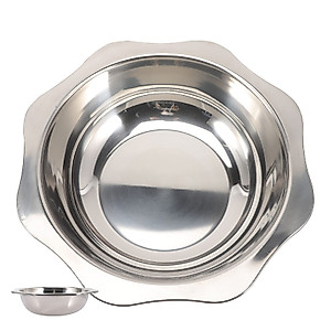 Cabilock Stainless Steel Octagonal Pot Electric Stove Pot Ramen Cooker Stir Fry Pan Shabu Shabu Hot Pot Stock Pasta Pot Stainless Cookware Food Cooking Hot Pot Steamer Dog