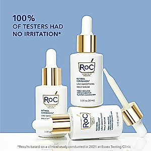 RoC Retinol Correxion Pore Refining Line Smoothing Serum, Daily Anti-Aging Wrinkle Treatment with Squalane, Skin Care for Fine Lines, Dark Spots, Post-Acne Marks, 1 Fl Oz