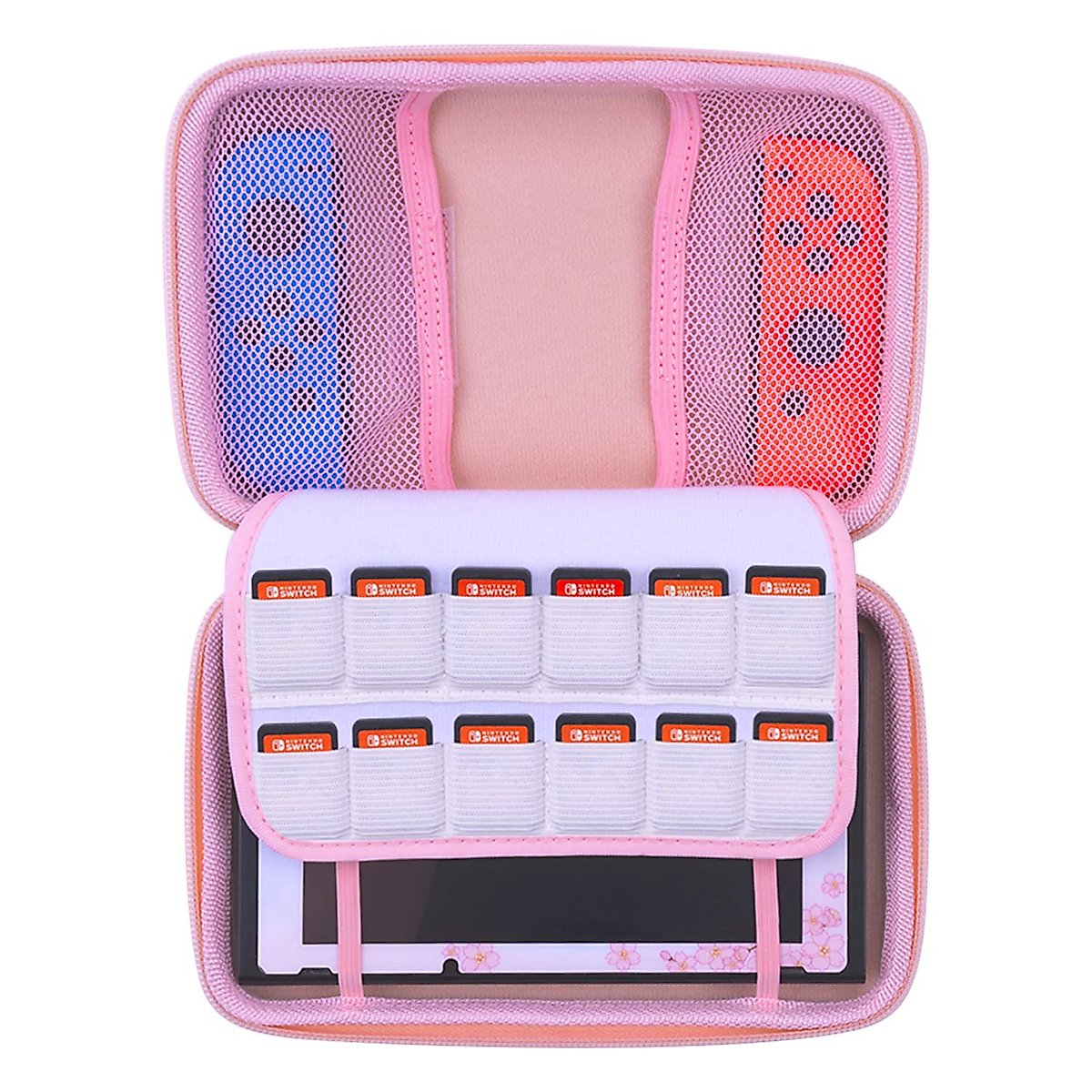 GeekShare Cute Cat Paw Travel Carrying Case Compatible with Nintendo Switch/Switch OLED Hard Shell Portable Storage Bag for Switch Console Controller & Game Accessories,with Removable Shoulder Strap