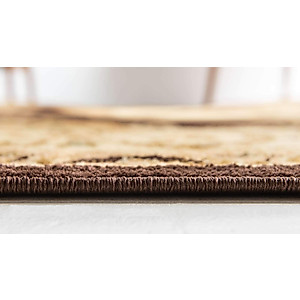 Unique Loom Versailles Collection Traditional Classic Floral Motif Area Rug (2' 2 x 3' 0 Rectangular, Brown/ Ivory)