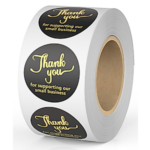 Mr. Pen- Thank You Stickers, 500 pcs, 1”, Thank You Stickers for Packaging, Black Thank You Stickers, Thank You Labels Stickers, Thank You Labels, Thank You Stickers Small Business, Packaging Stickers