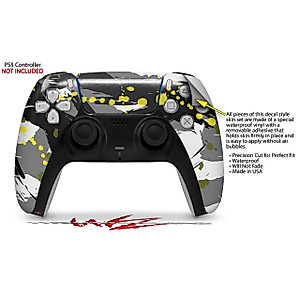 WraptorSkinz Skin Wrap compatible with Sony PS5 DualSense Controller Abstract 02 Yellow (CONTROLLER NOT INCLUDED)