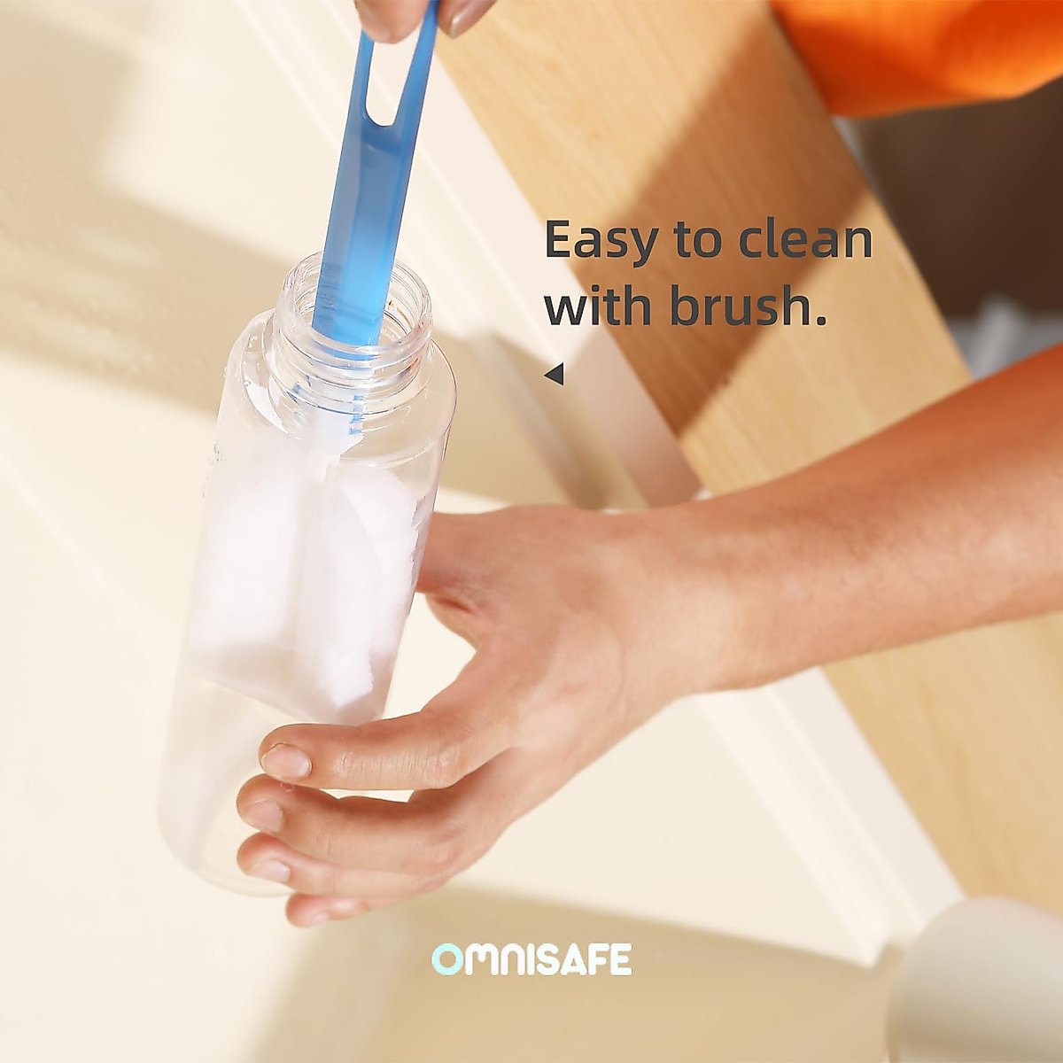OMNISAFE 15Pcs 12Oz Rectangle Plastic Juice Bottles with Caps, Empty Reusable Clear Bottles with Leak-Proof Lid, Bulk Water Containers for Cold Drinks, Smoothie and Beverages