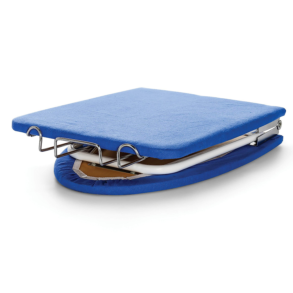 Camco Folding Ironing Board- Easily Folds for Convenient Storage After Each Use Perfect for Traveling, RVs and Campers- (43904), Blue and White