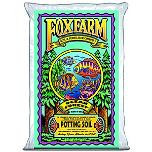 Fox Farm Foxfarm FX14000 Ocean Forest Indoor/Outdoor Garden Potting Soil Bags 6.3-6.8 pH, 1.5 Cubic Feet, 40 pounds for Plants (10 Pack)