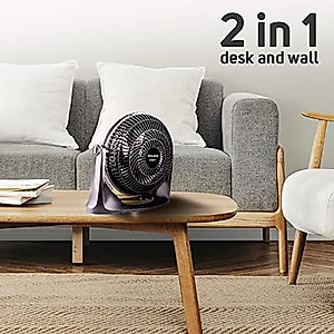 Taurus OASIS | Table Fan | Tabletop Air Circulator Fan | 10 inches | 3 speed options | Portable Fans | Black | ECOJET | Personal Table Fan for Home, Office
