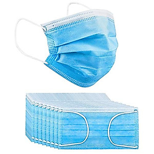 50 PACK Face Mask 3 ply Disposable Protection Masks Mouth Cover. High Permeability Breathpure, No Odor and Winters Comfortable, for Adults Man and Womens, Ships from USA